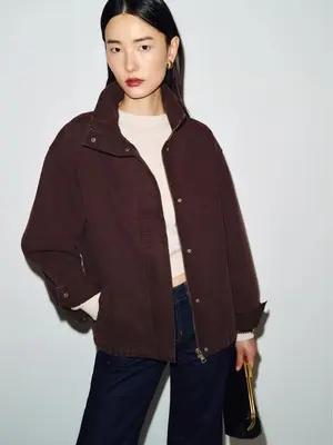 REFORMATION Andrew Canvas Jacket - Brown