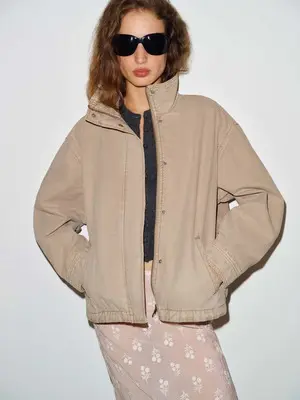 REFORMATION Andrew Canvas Jacket Natural