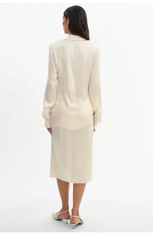 LAMARQUE Mika Satin Skirt - Cream