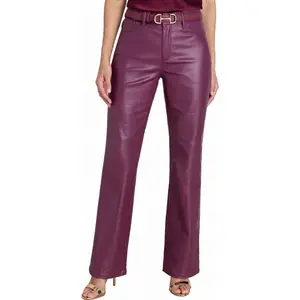 THE NOLI SHOP Aria Coated Flare Jeans - Mulberry