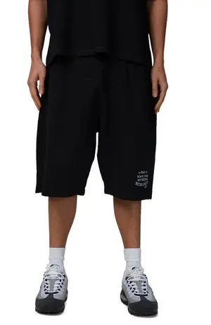 GOOD FOR NOTHING Oversized Wide Leg Icarus Shorts - Black