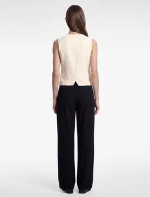 Koton V-neck Button-front Vest With Applique Detailed