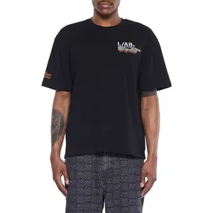 L/AB C/O OFF-WHITE Off Active Duct Tape Graphic T-shirt - Black