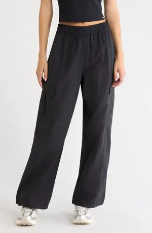 MPG Wide Leg Cargo Pants - Black