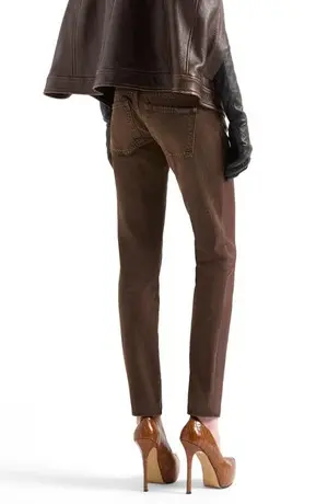 7 For All Mankind Y2k Coated Low Rise Skinny Pants