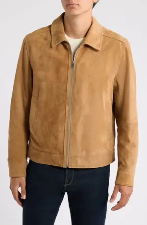 BOSS Malbano Leather Jacket - Medium Beige