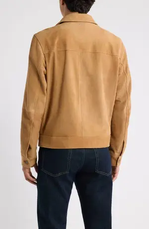BOSS Malbano Leather Jacket - Medium Beige