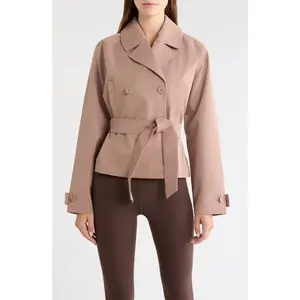 MPG Short Trench Coat - Brownie