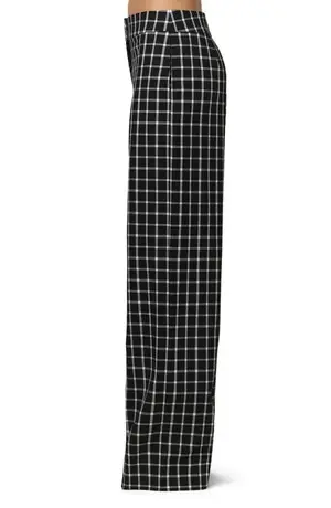 Naked Wardrobe Plaid Wide Leg Pants