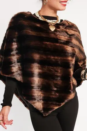FRANCES VALENTINE The Envoy Poncho - Brown