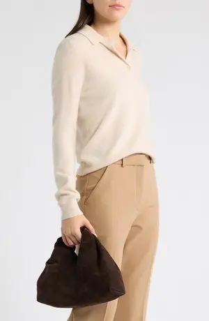 LOEFFLER RANDALL Helga Suede Knot Top Handle Bag