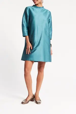 FRANCES VALENTINE Diplomat Mini Dress With Sleeves