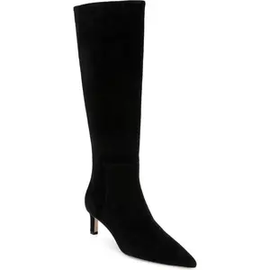 L'Agence Baxter Knee High Boot - Black Suede