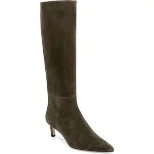 L'Agence Baxter Knee High Boot - Olive Suede