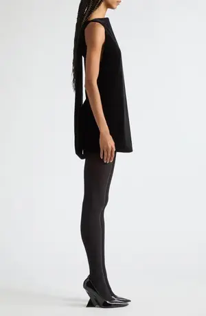Brandon Maxwell Sable Mantle Minidress
