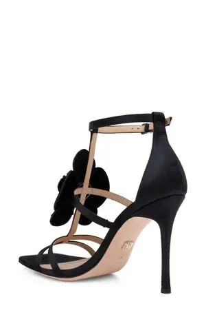 Badgley Mischka Rosalia Ankle Strap Sandal - Blacksatin