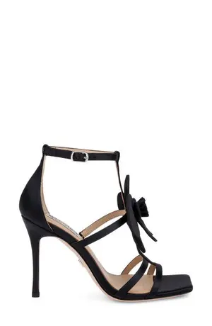 Badgley Mischka Rosalia Ankle Strap Sandal - Blacksatin