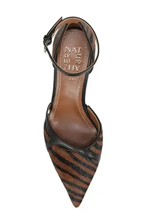 27 EDIT NATURALIZER Bliss Pointed Toe D'orsay Pump - Brandy Zebra