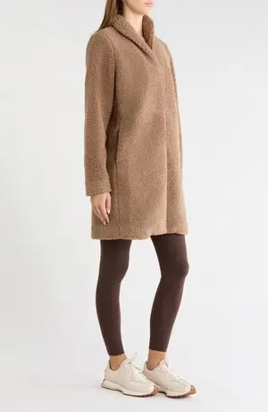 MPG Berber Faux Shearling Long Coat