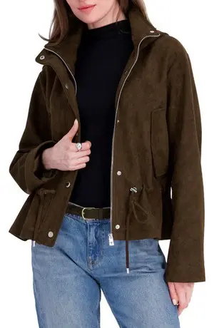 Tahari Ruby Faux Suede Jacket