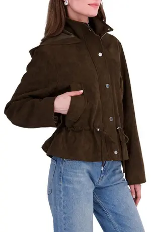 Tahari Ruby Faux Suede Jacket