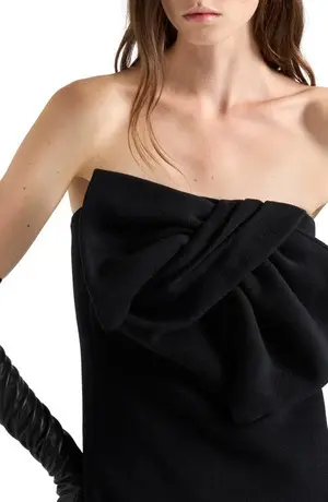 7 For All Mankind Bow Strapless Minidress