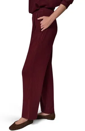 Donna Karan New York Brushed Rib Wide Leg Pants