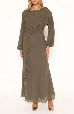 PETAL & PUP Arnica Maxi Dress - Olive Green