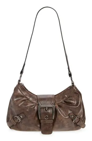 Bp. Faux Leather Buckle Mini Bag - Brown