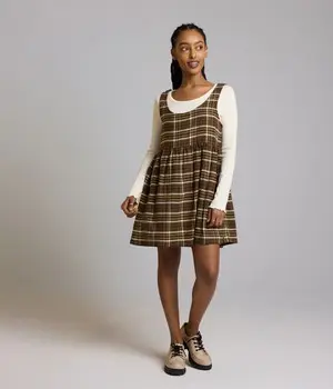 KNOWN SUPPLY Glenwood Dress - Teak Plaid