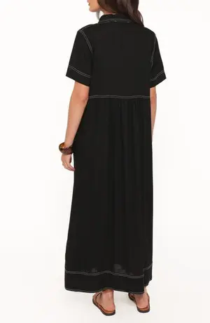 PETAL & PUP Wickson Contrast Stitch Maxi Dress
