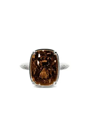 Sterling Forever Sterling Silver Cubic Zirconia Elongated Cushion Ring Silver