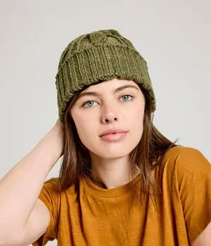KNOWN SUPPLY Cable Knit Beanie - Army