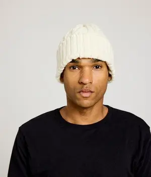 KNOWN SUPPLY Cable Knit Beanie - Stone