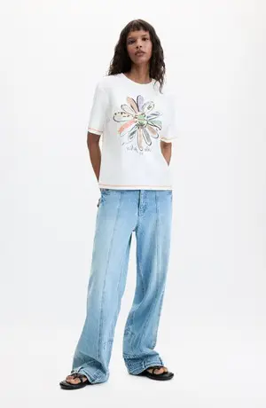 Desigual Graphic Cotton T-shirt