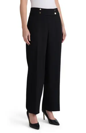 KASPER Tab Waist Wide Leg Pants