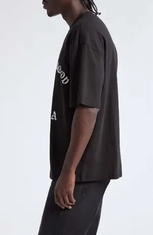 Amiri Collegiate Logo Boxy Fit Cotton Graphic T-shirt