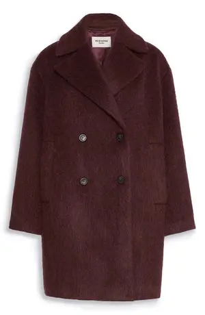 Max Mara Accento Wool Blend Double Breasted Coat