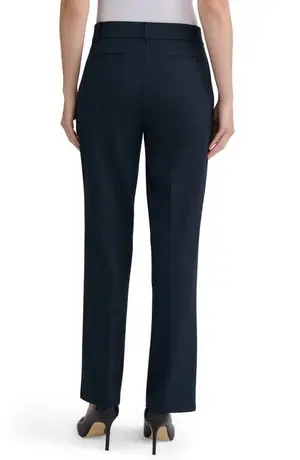 KASPER Faux Fly Straight Leg Trousers