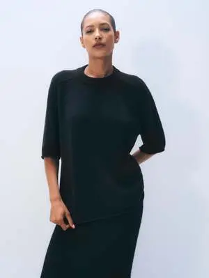 WHITE & WARREN Cashmere Oversized Tee Top
