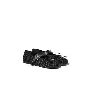 Miu Miu Wool Ballerinas - Black