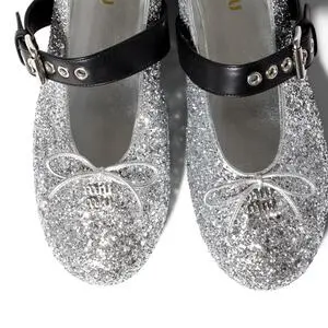 Miu Miu Glitter Ballerinas