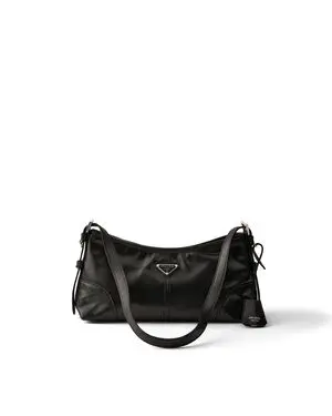 Prada Aimèe Medium Leather Shoulder Bag - Black