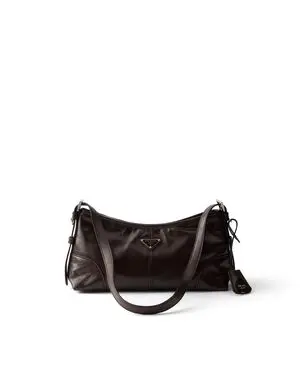 Prada Aimèe Medium Leather Shoulder Bag - Brown
