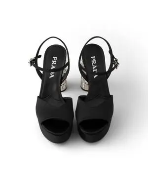 Prada Satin Platform Sandals