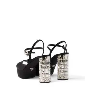 Prada Satin Platform Sandals