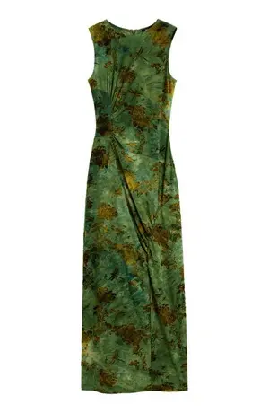 Desigual Sleeveless Ruched Midi Dress