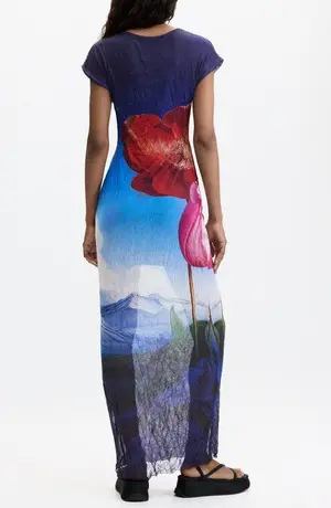 Desigual Graphic Print Jersey Dress