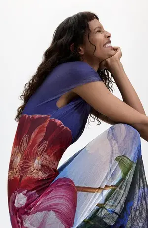 Desigual Graphic Print Jersey Dress