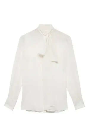 7 For All Mankind Silk Bow Shirt